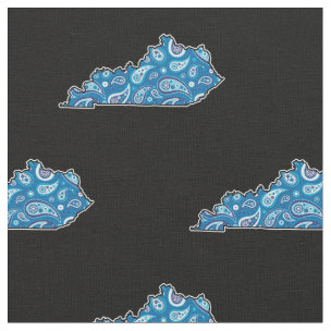 Kentucky State Pattern Blue Fabric | Zazzle