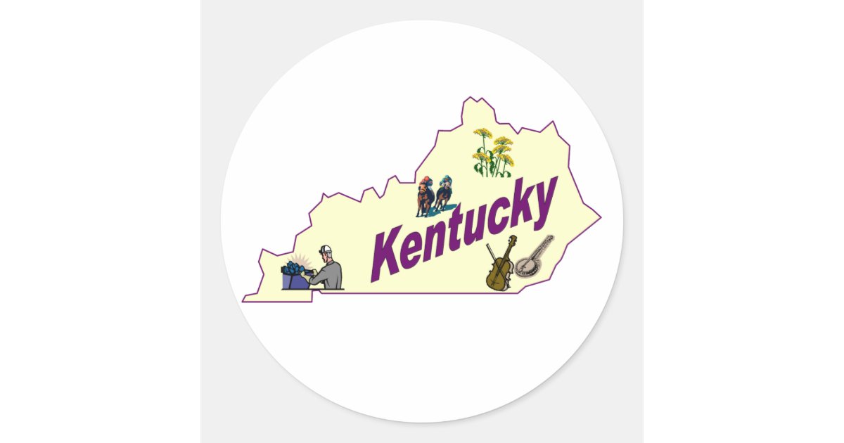 Kentucky Sticker | Zazzle