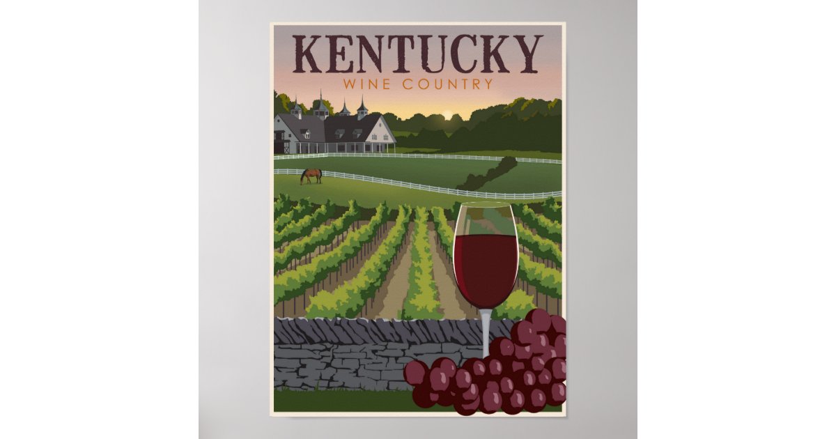 Kentucky wine country poster | Zazzle