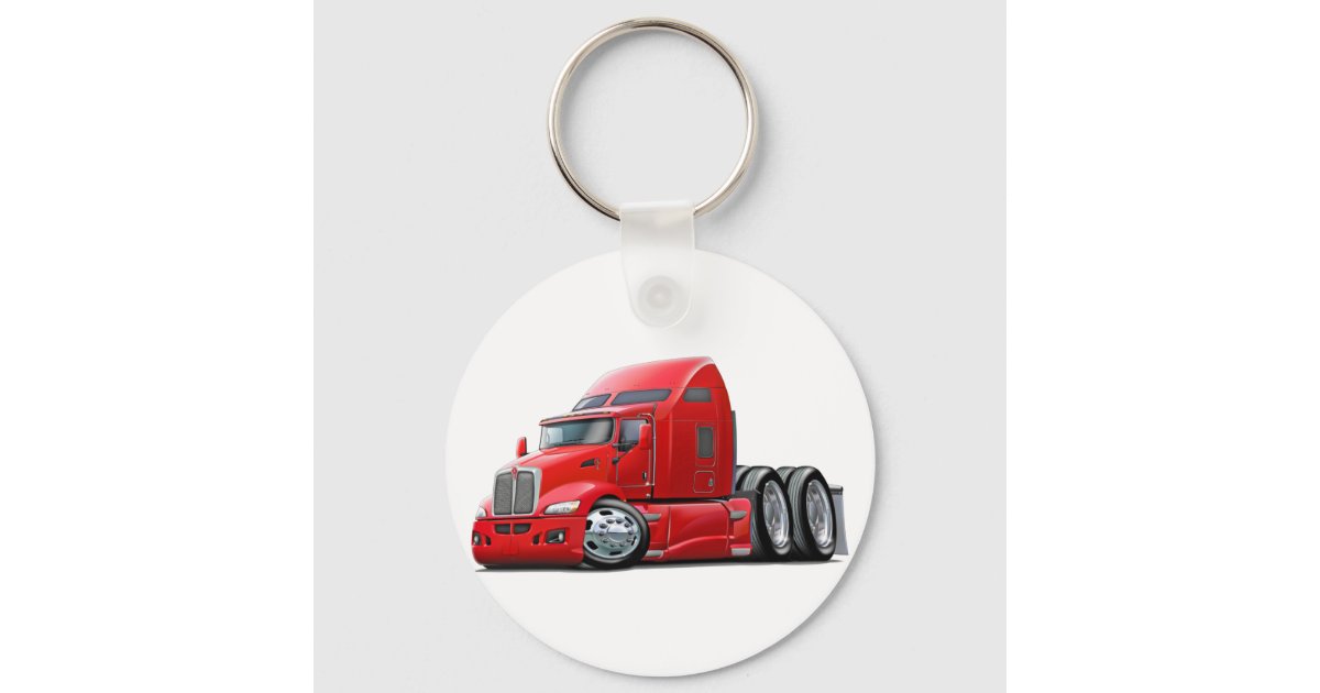 Kenworth 660 Red Truck Keychain | Zazzle