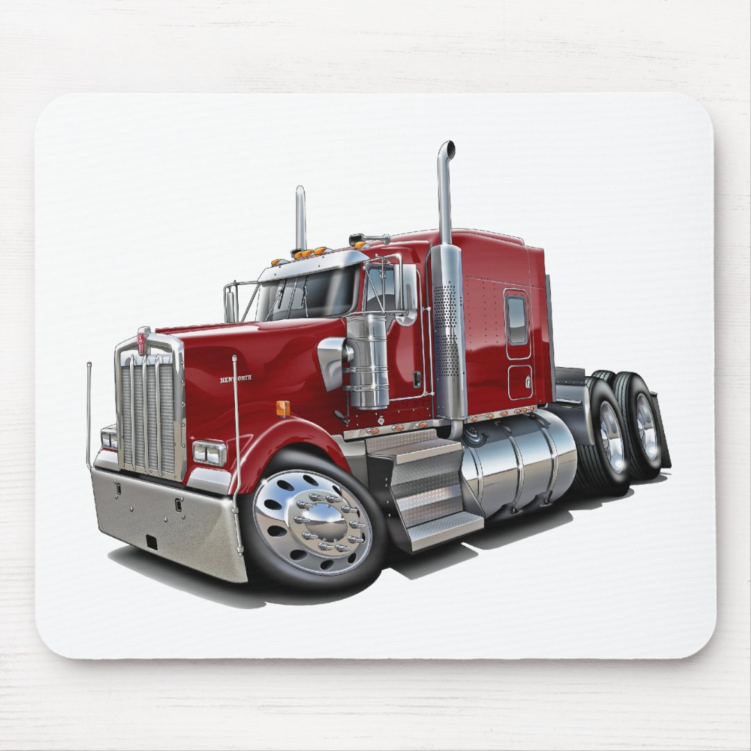 Kenworth w900 Maroon Truck Mouse Pad | Zazzle