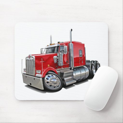 Kenworth w900 Red Truck Mouse Pad | Zazzle