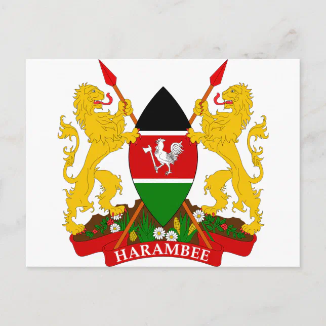 Kenya Coat of Arms Postcard | Zazzle