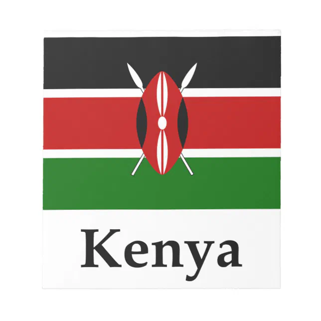 Kenya Flag And Name Notepad | Zazzle