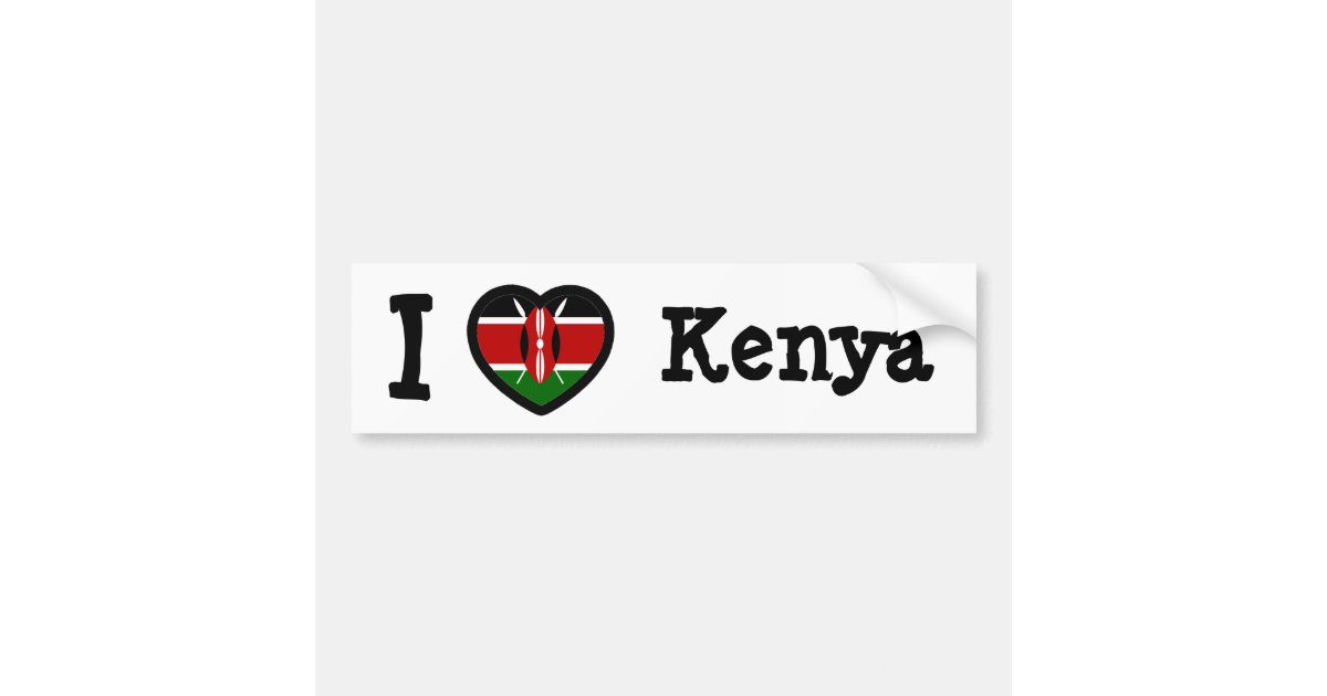 Kenya Flag Bumper Sticker | Zazzle