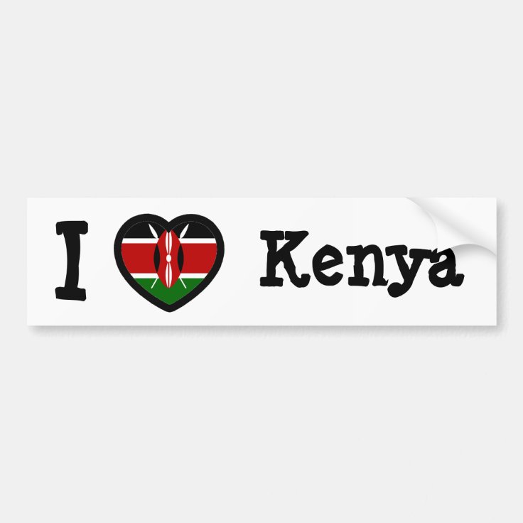 Kenya Flag Bumper Sticker | Zazzle