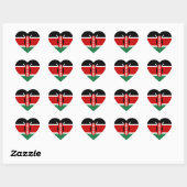 Kenya Flag Heart Sticker | Zazzle