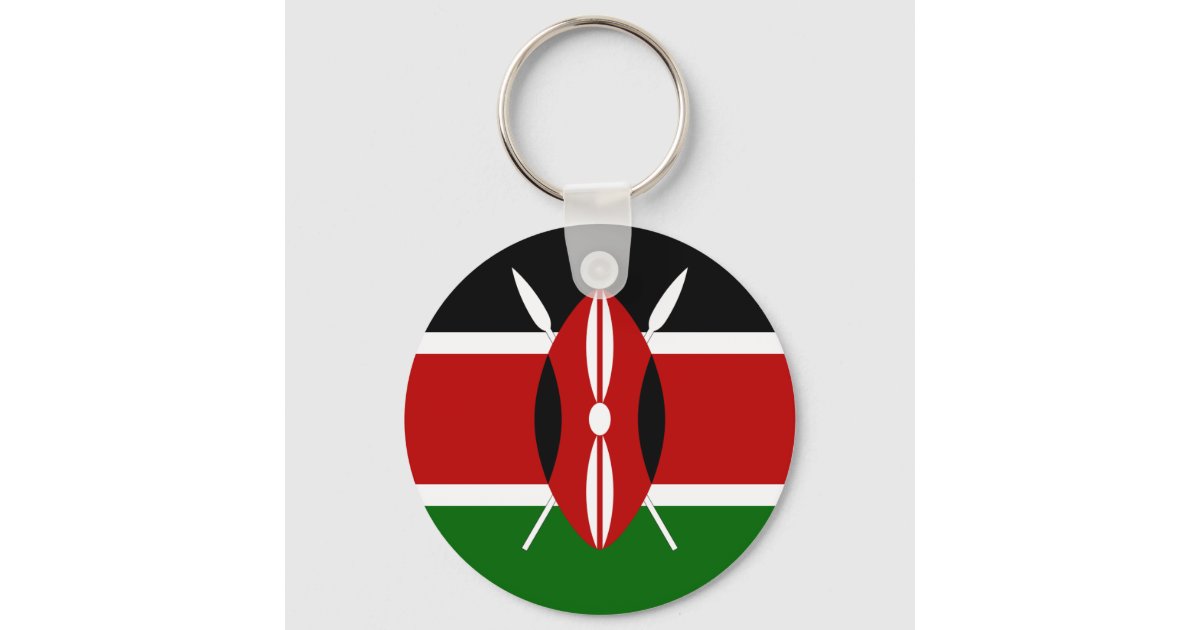 Kenya Flag Keychain | Zazzle