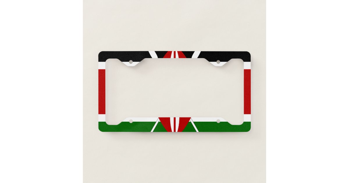 Kenya flag license plate frame | Zazzle
