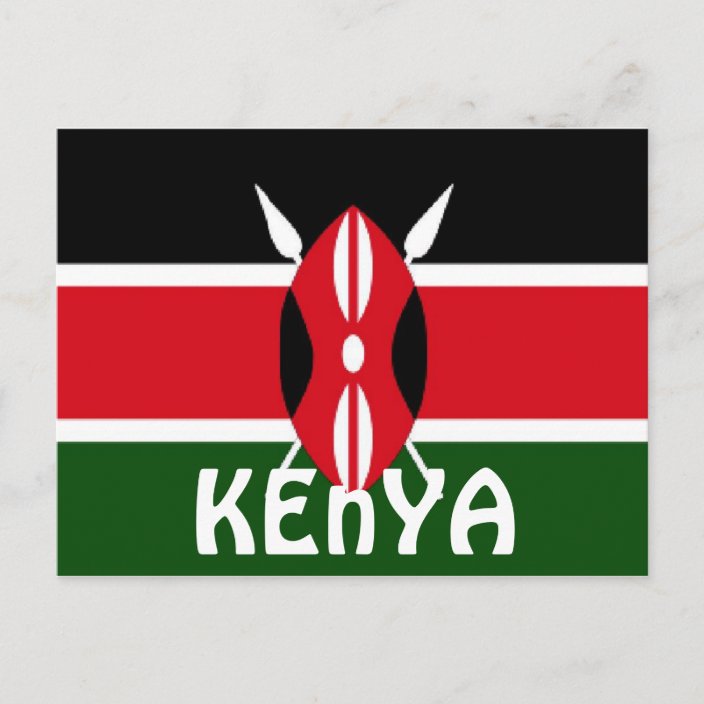 Kenya flag postcard | Zazzle.com