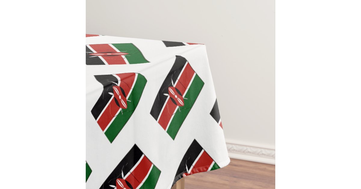 Kenya Flag Tablecloth | Zazzle