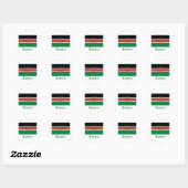 Kenya Flag with Name Classic Round Sticker | Zazzle