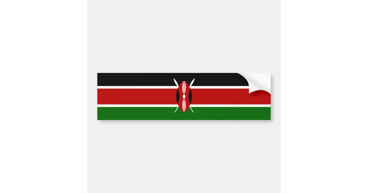 Kenya/Kenyan Flag Bumper Sticker | Zazzle