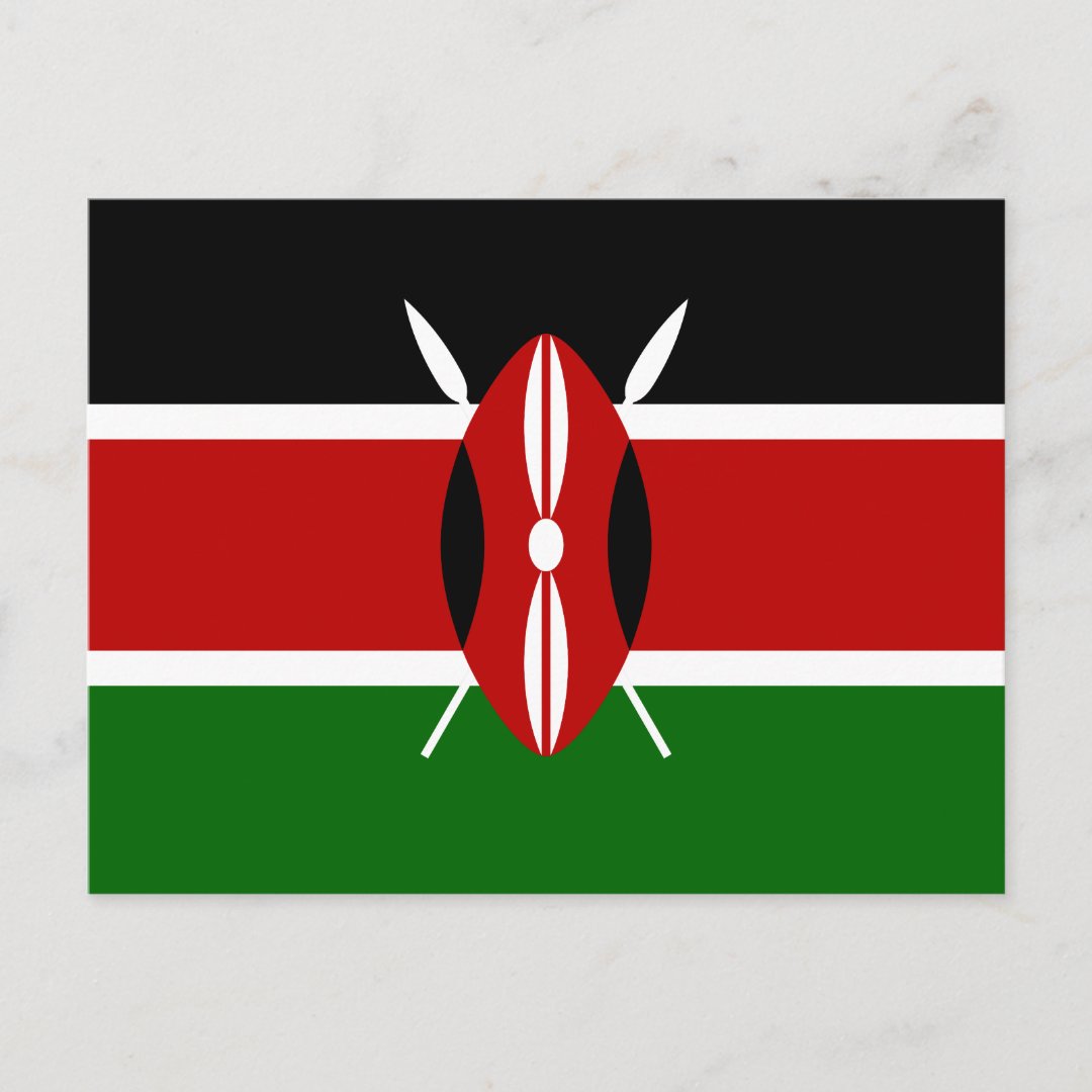 Kenya – Kenyan National Flag Postcard | Zazzle