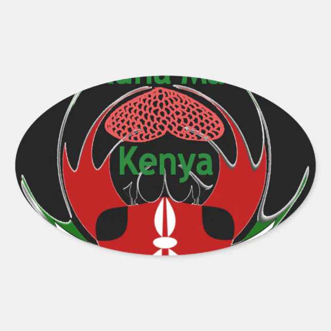 Kenya Oval Sticker | Zazzle