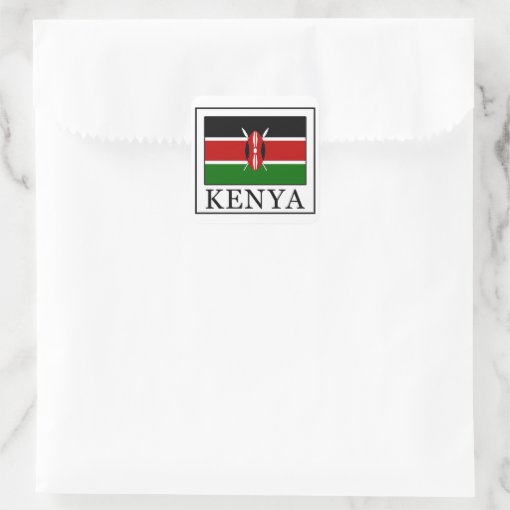 Kenya Square Sticker | Zazzle