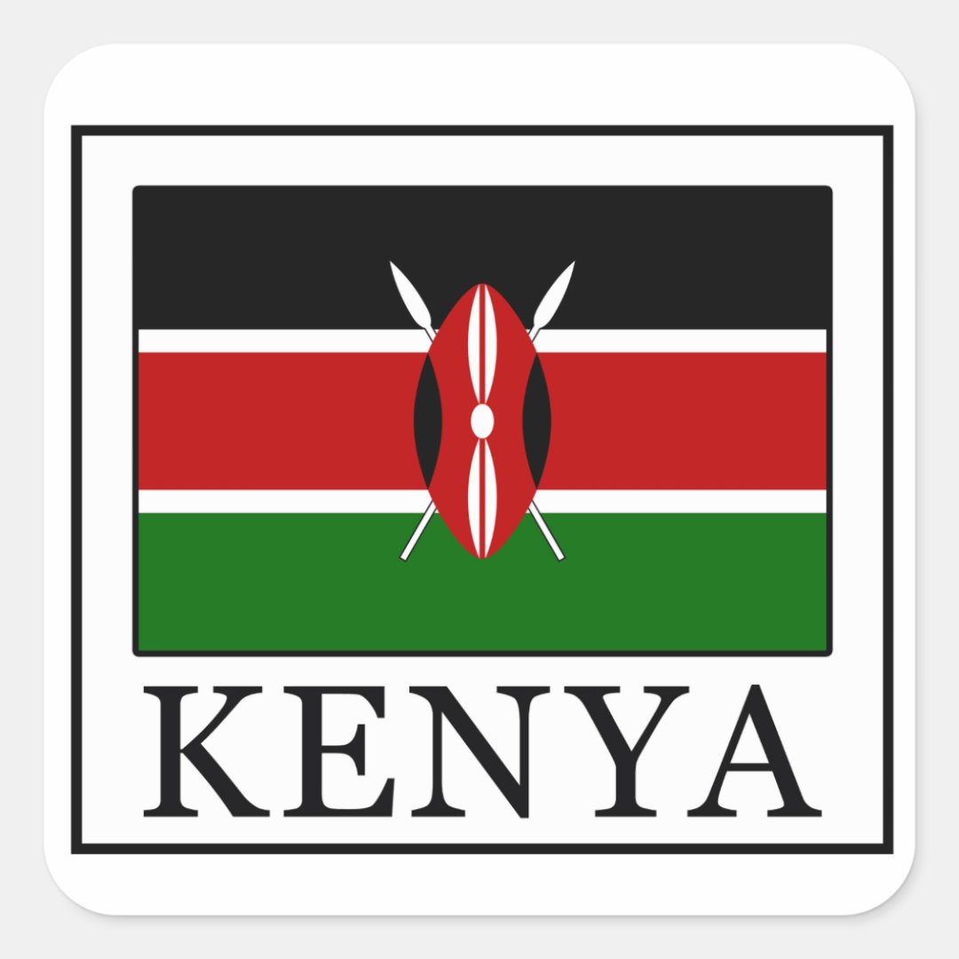 Kenya Square Sticker | Zazzle