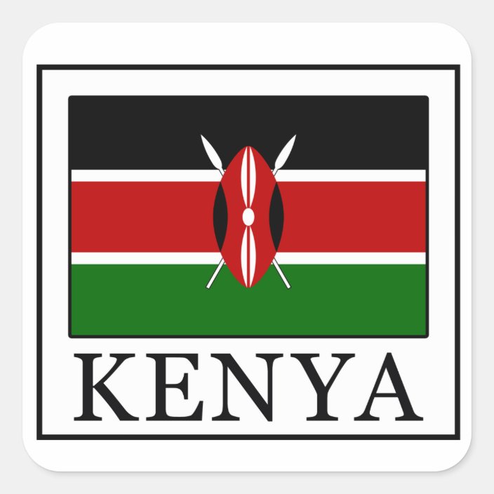 Kenya Square Sticker | Zazzle.com