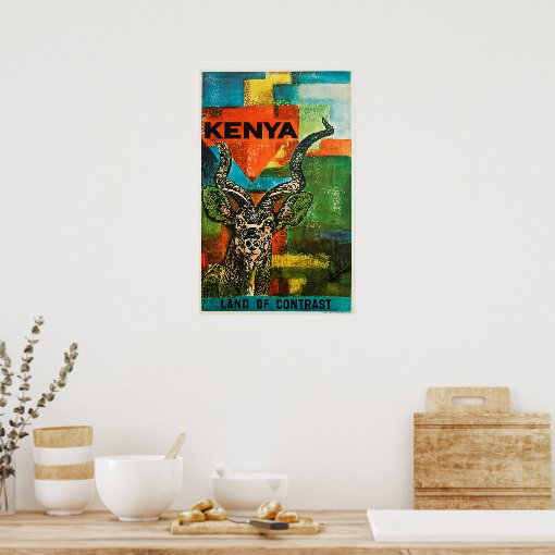 Kenya Vintage Travel Poster | Zazzle