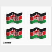 Kenya Waving Flag Rectangular Sticker | Zazzle