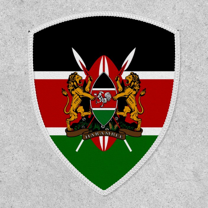 Kenyan Flag & Coat of Arms, Flag of Kenya Patch | Zazzle.com