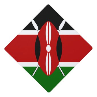 Kenyan flag graduation cap topper | Zazzle