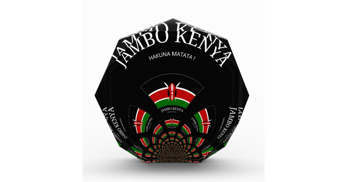 Kenyan Flag Inspired Jambo Welcome Design Art Award | Zazzle