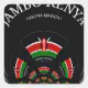 Kenyan Flag Inspired Jambo Welcome Design Art Square Sticker | Zazzle