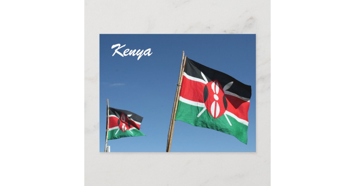kenyan flags postcard | Zazzle
