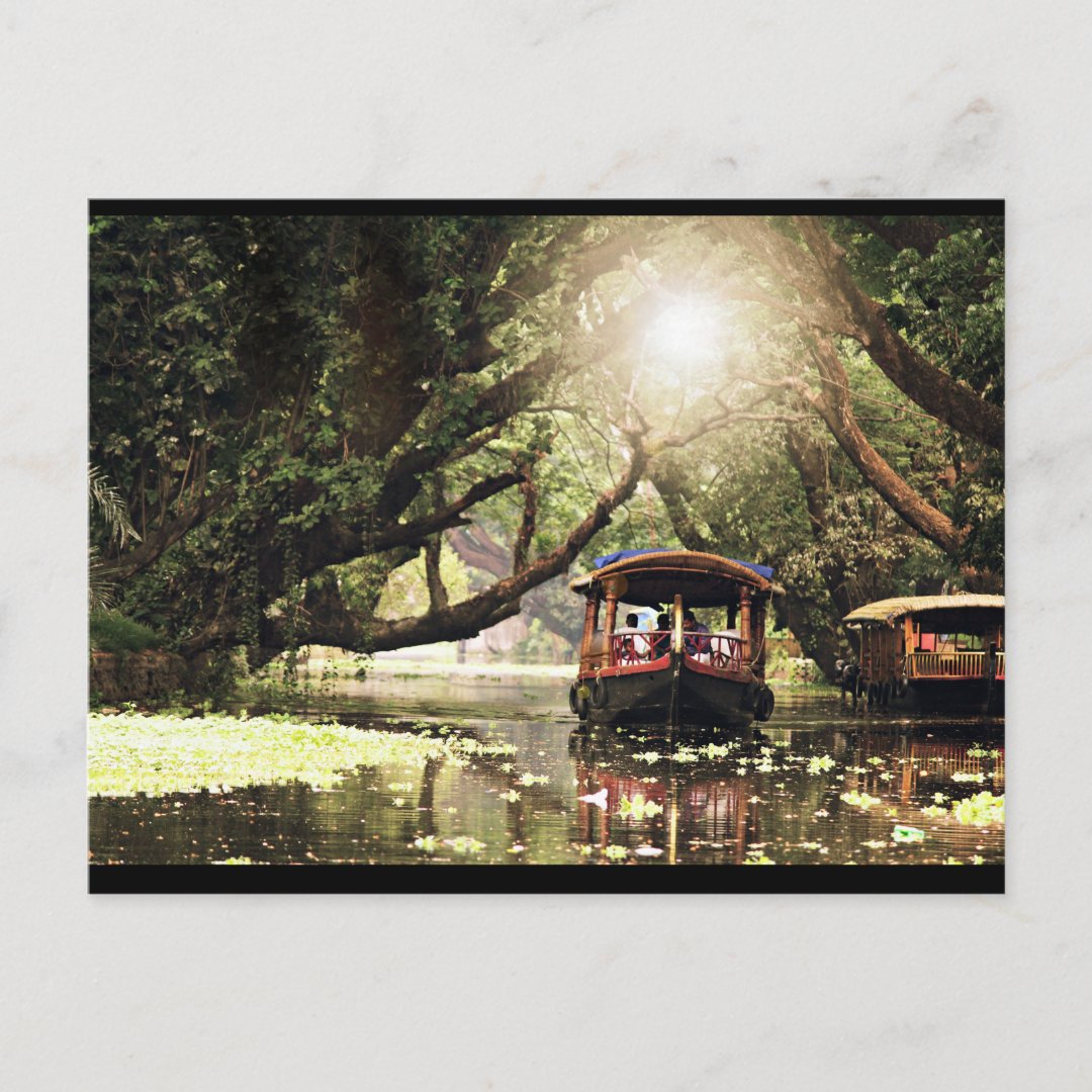 Kerala boat house postcard | Zazzle