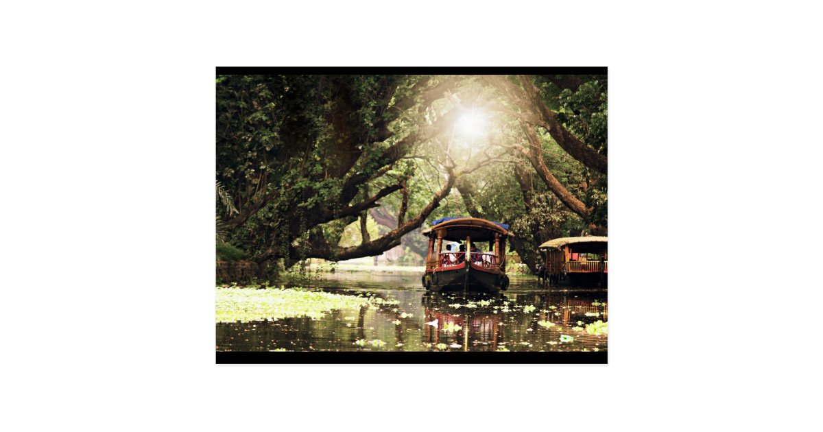 Kerala boat house postcard | Zazzle.com