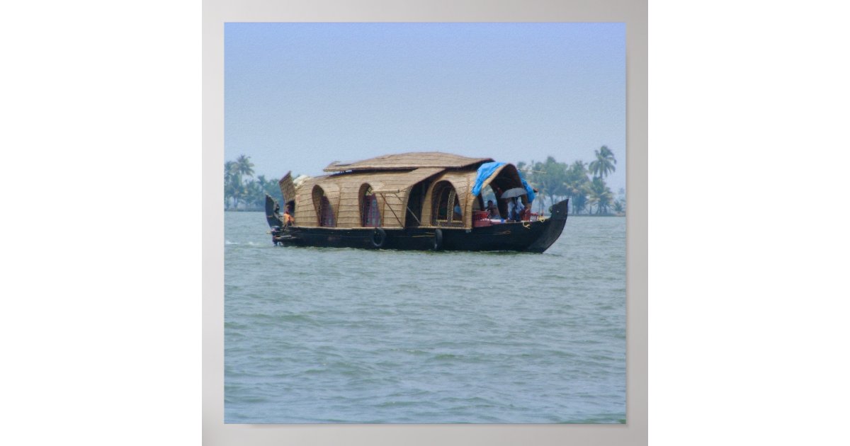 Kerala Houseboat Poster | Zazzle