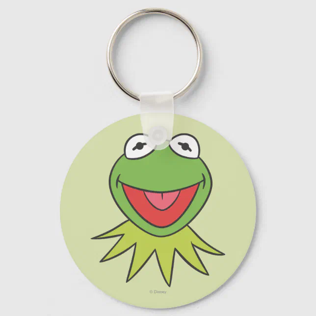 Kermit the Frog Cartoon Head Keychain | Zazzle