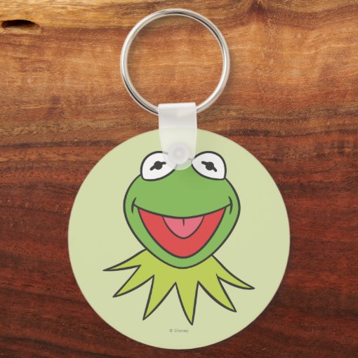 Kermit the Frog Cartoon Head Keychain | Zazzle
