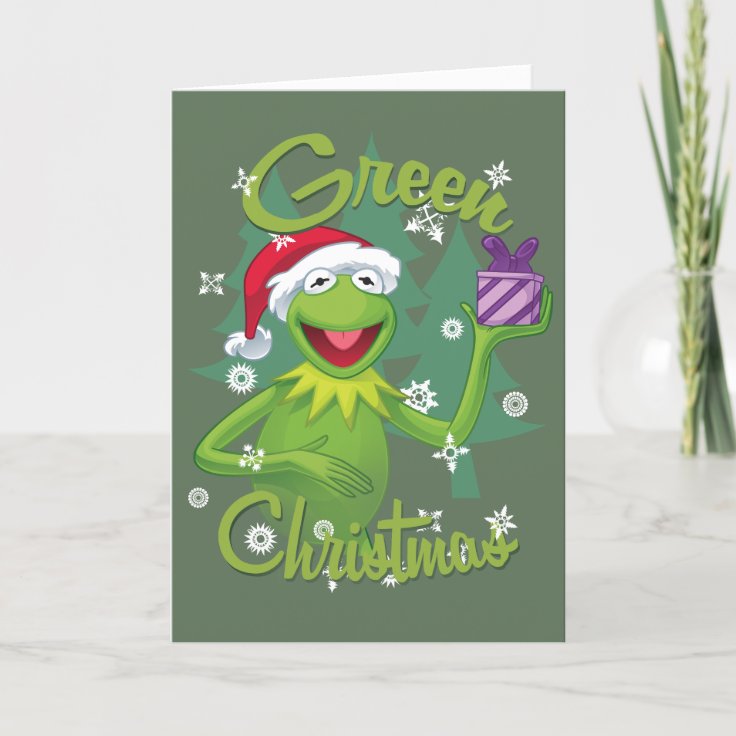 Kermit the Frog | Green Christmas Holiday Card | Zazzle