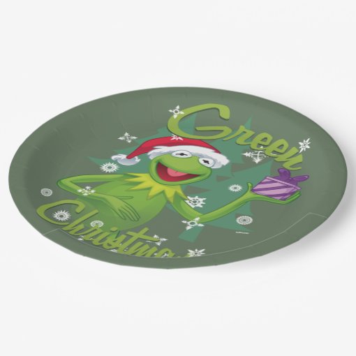 Kermit the Frog | Green Christmas Paper Plates | Zazzle
