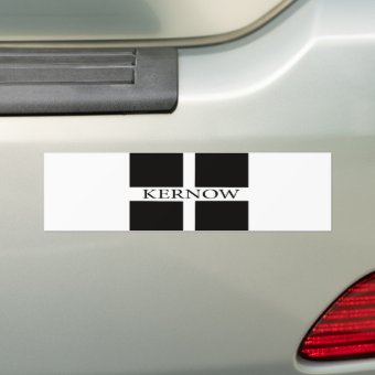 Kernow (Cornwall) flag Bumper Sticker | Zazzle