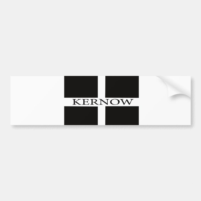 Kernow (Cornwall) flag Bumper Sticker | Zazzle.com