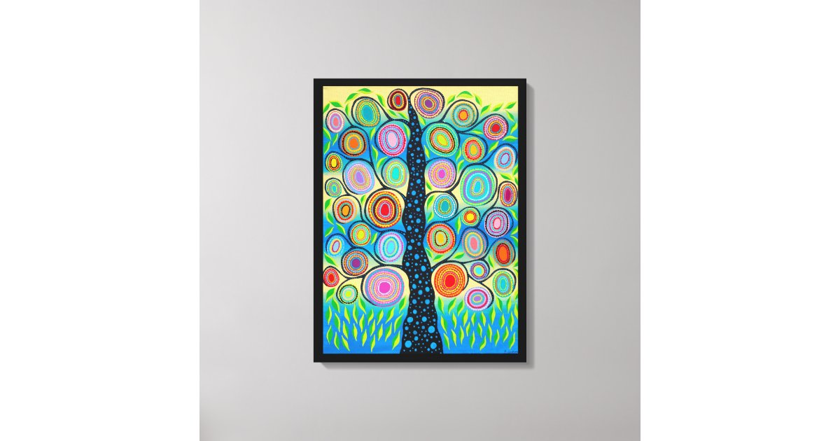 Kerri Ambrosino Mexican Folk Art Tree of Life Canvas Print | Zazzle