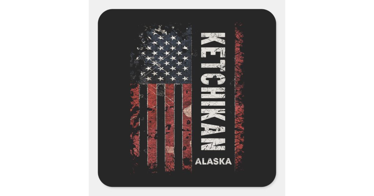 Ketchikan Alaska Square Sticker | Zazzle