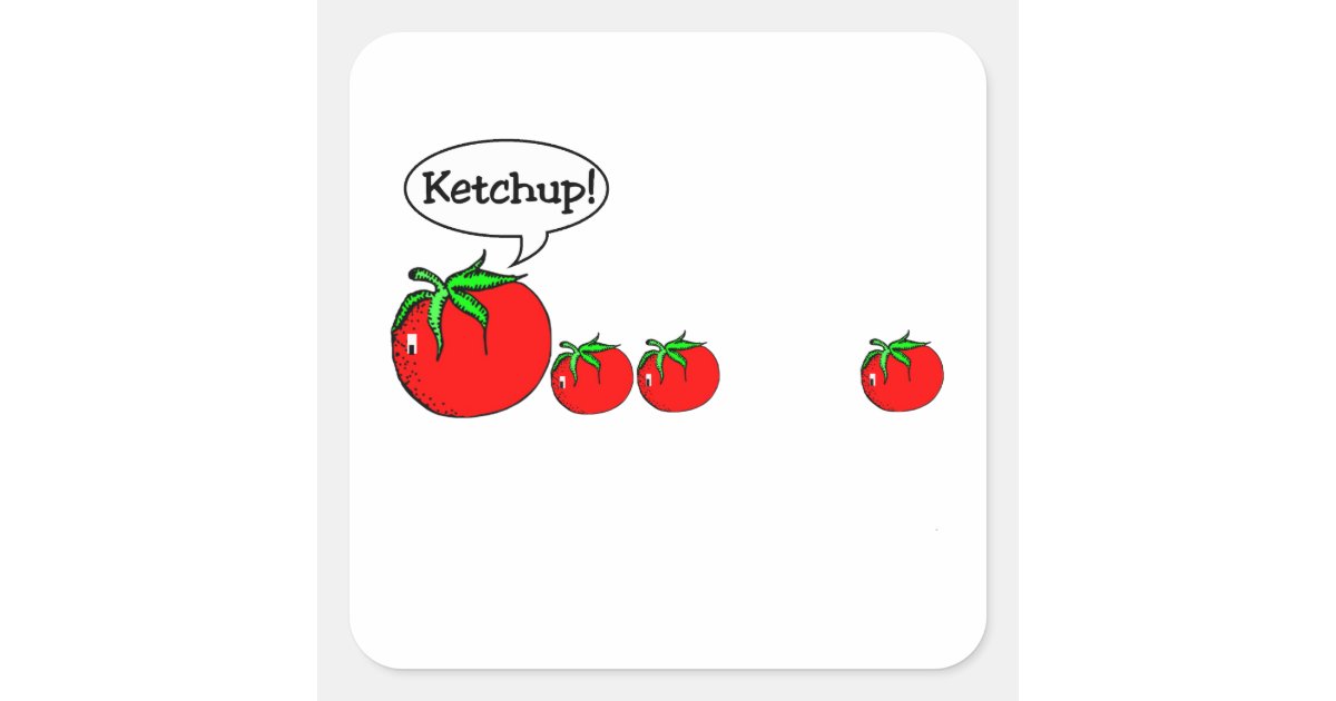 Ketchup Joke Sticker | Zazzle