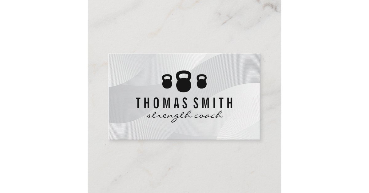 Kettle Bell | Personal Trainer | Fitness Business Card | Zazzle