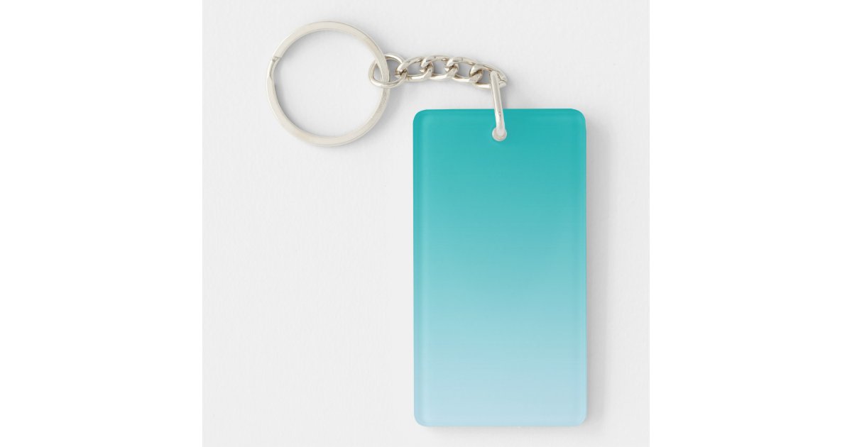 Key Chain: TEAL OMBRE Keychain | Zazzle