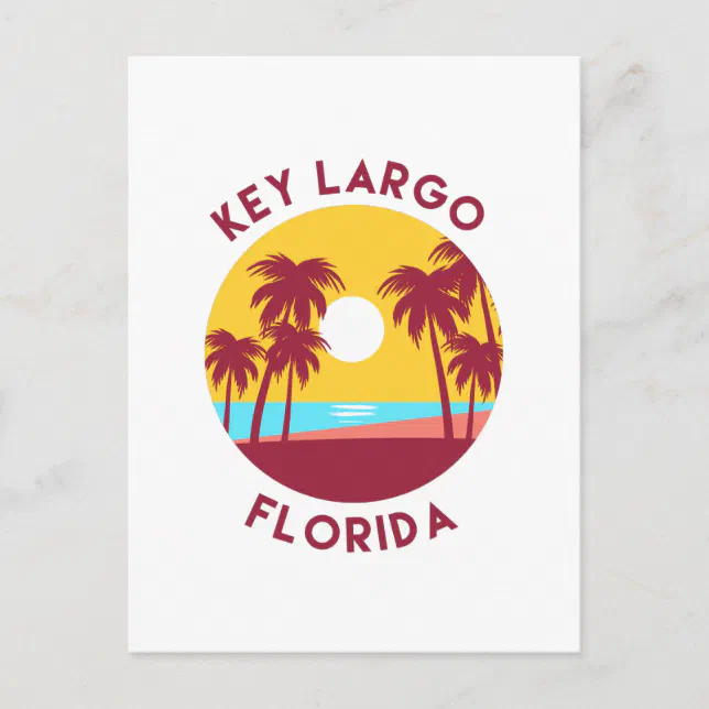 Key Largo, Florida Beach Landscape Postcard | Zazzle