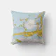 Key Largo nautical chart map Throw Pillow | Zazzle