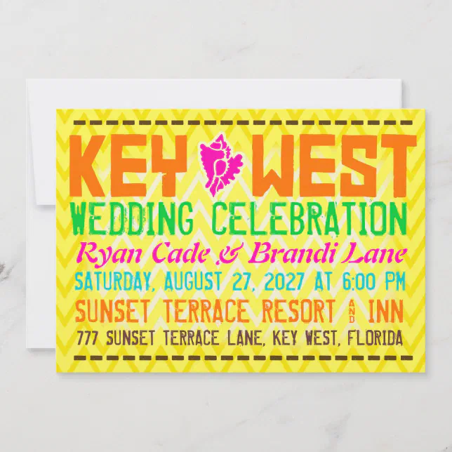KEY WEST Destination Invitation | Zazzle