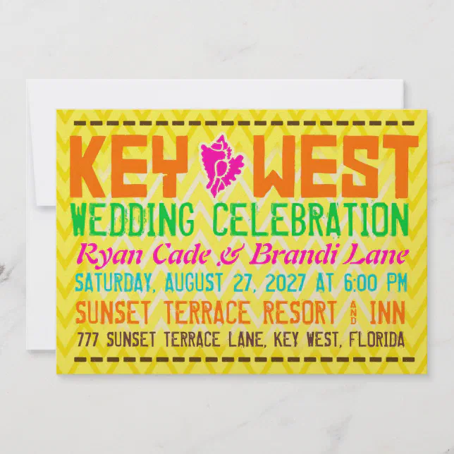KEY WEST Destination Invitation | Zazzle