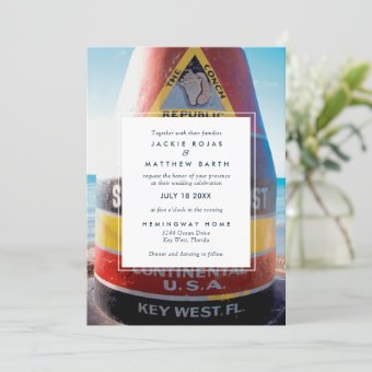 Key West Florida Beach Wedding Invitation | Zazzle