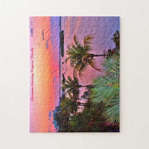 Key West Florida.Christmas Greetings Jigsaw Puzzle | Zazzle