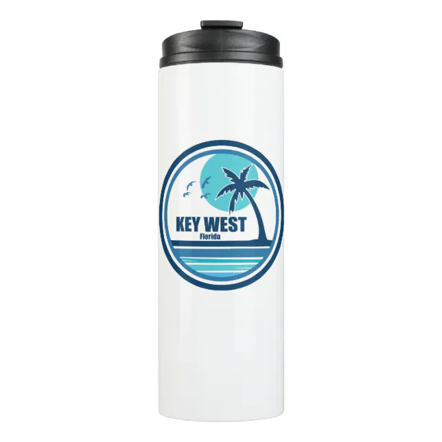 Key West Florida Palm Tree Birds Thermal Tumbler | Zazzle